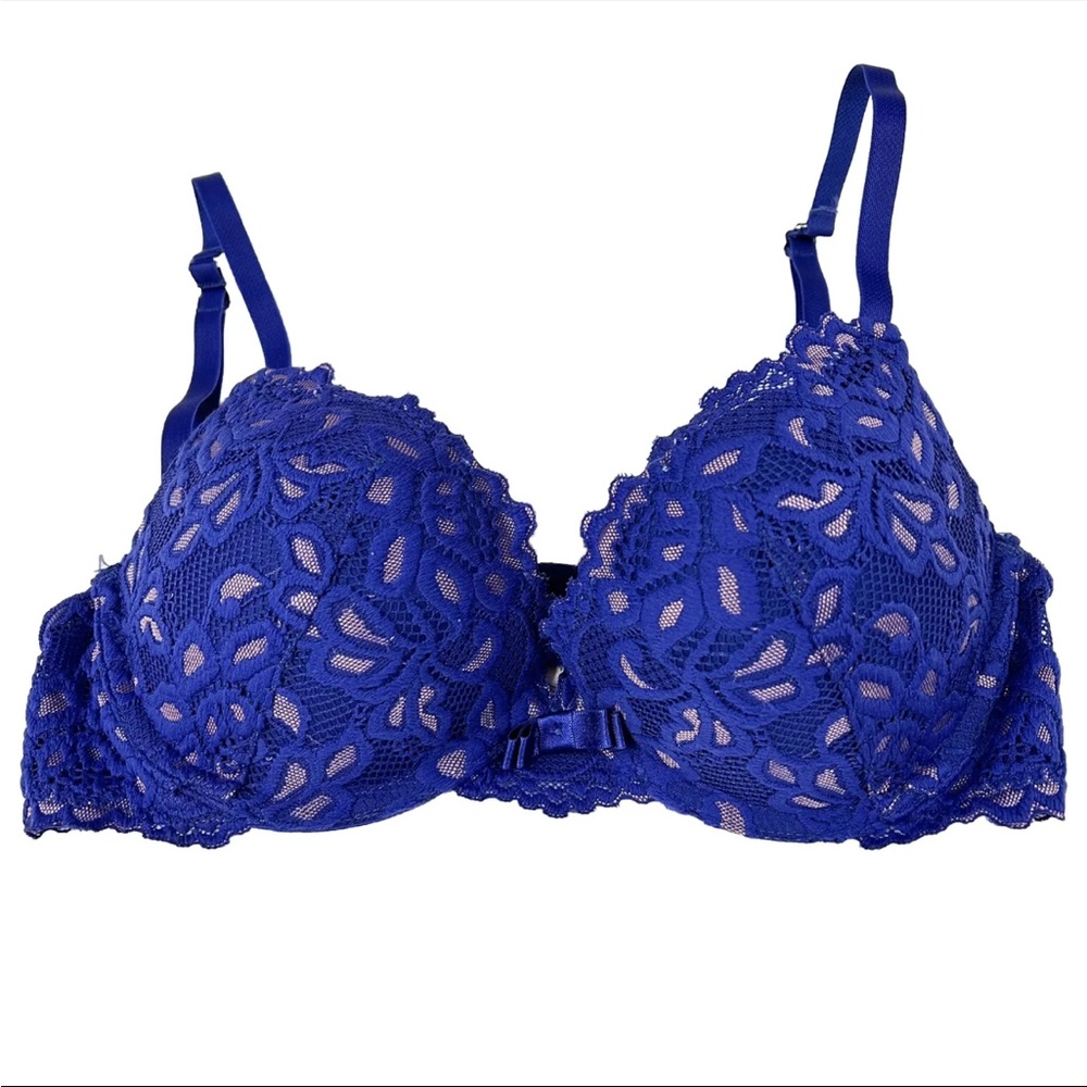 Fredericks Of Hollywood 32b Pushup Bra Padded Floral … - Gem